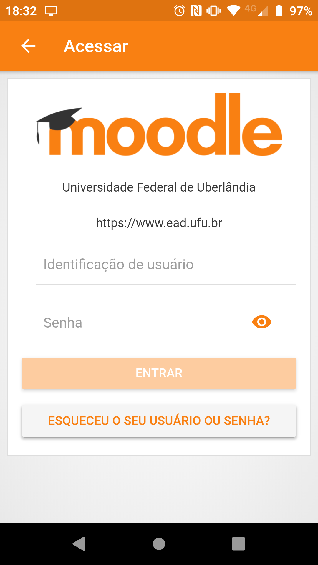 Manual do Aluno - Moodle: Acessando o Moodle através de dispositivos móveis